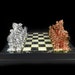 Super Anime Characters Chess Set With Chessboard Silver & Bronze Anime ...