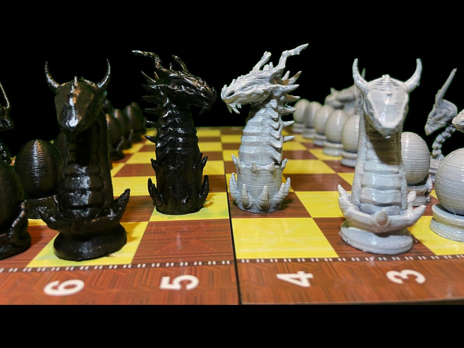 Dragon Chess Set With Chessboard-epic Dragon Board Game | Etsy