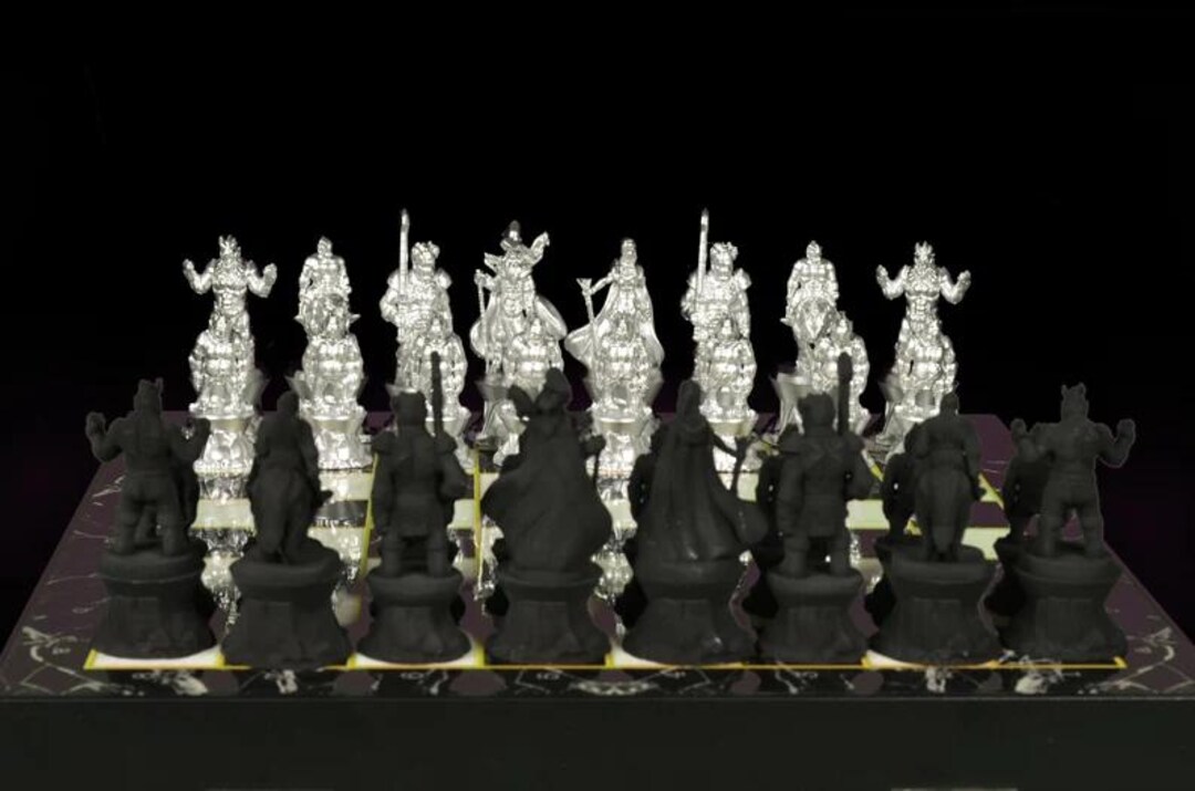 Troll Fighter Chess Set With Chessboard - Orc Chess Game | Personalized ...