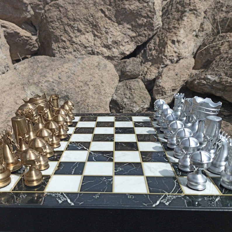 Skull Chess Set With Chessboard-skeleton Multicolor Chess - Etsy