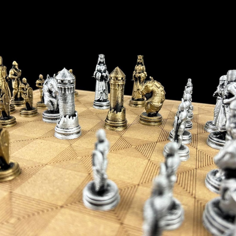 Premium Chess Set, Hand Crafted Chess Set Metal Luxury Chess Gift for ...