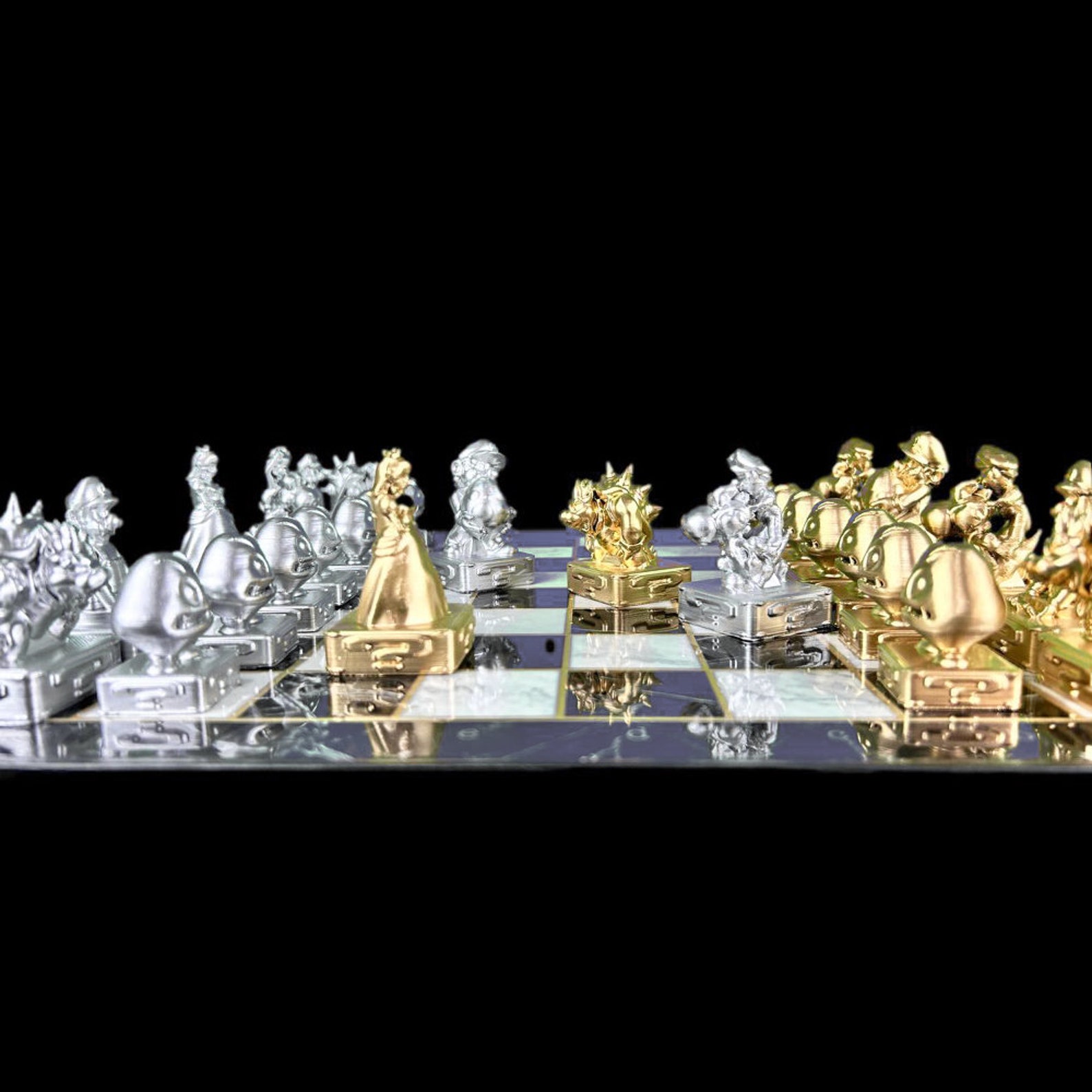 Mario Chess Set With Chessboard Supers Mario Chess Set Color Selection ...