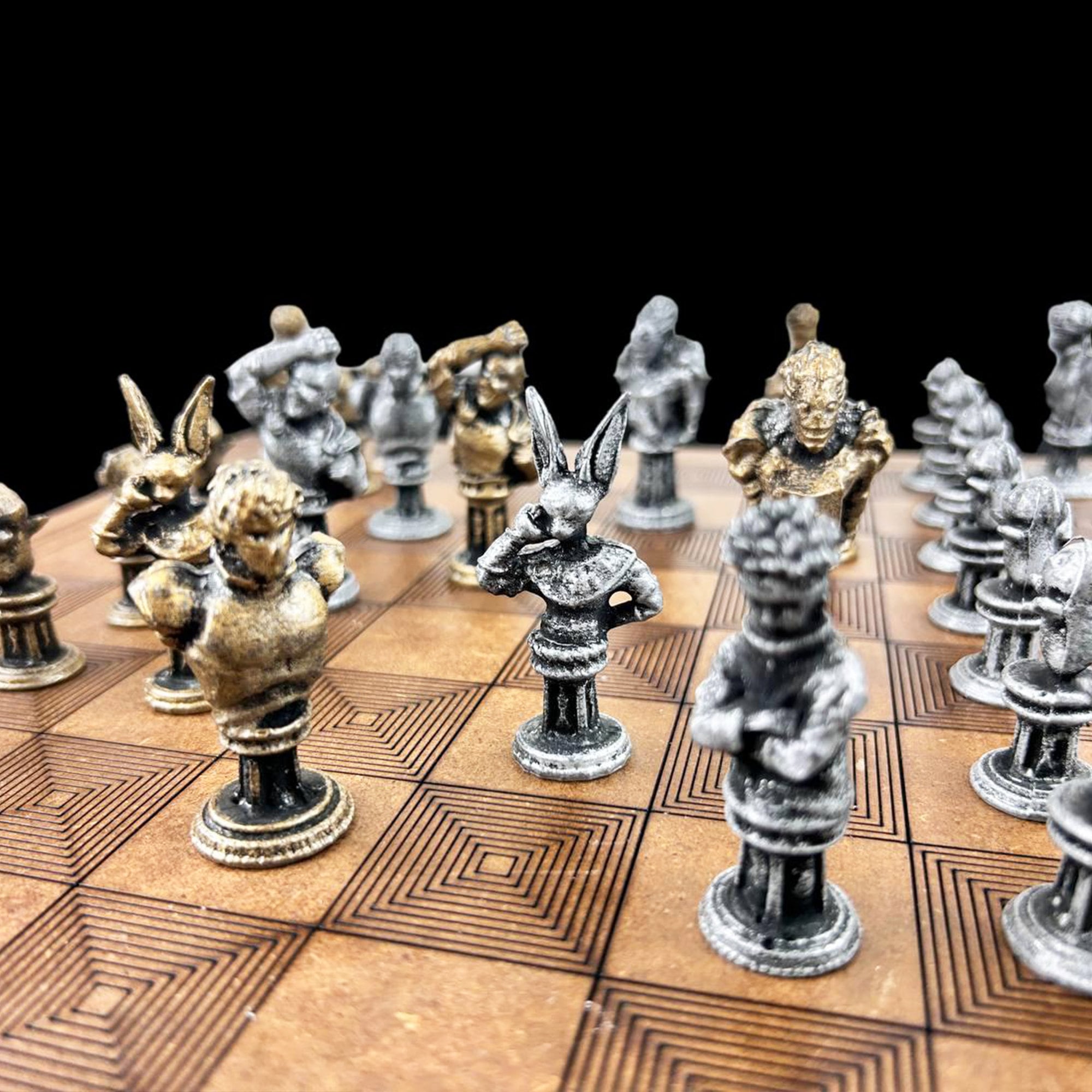 Metal Anime Chess Set With Chessboard Anime Chess Set | Personalized ...