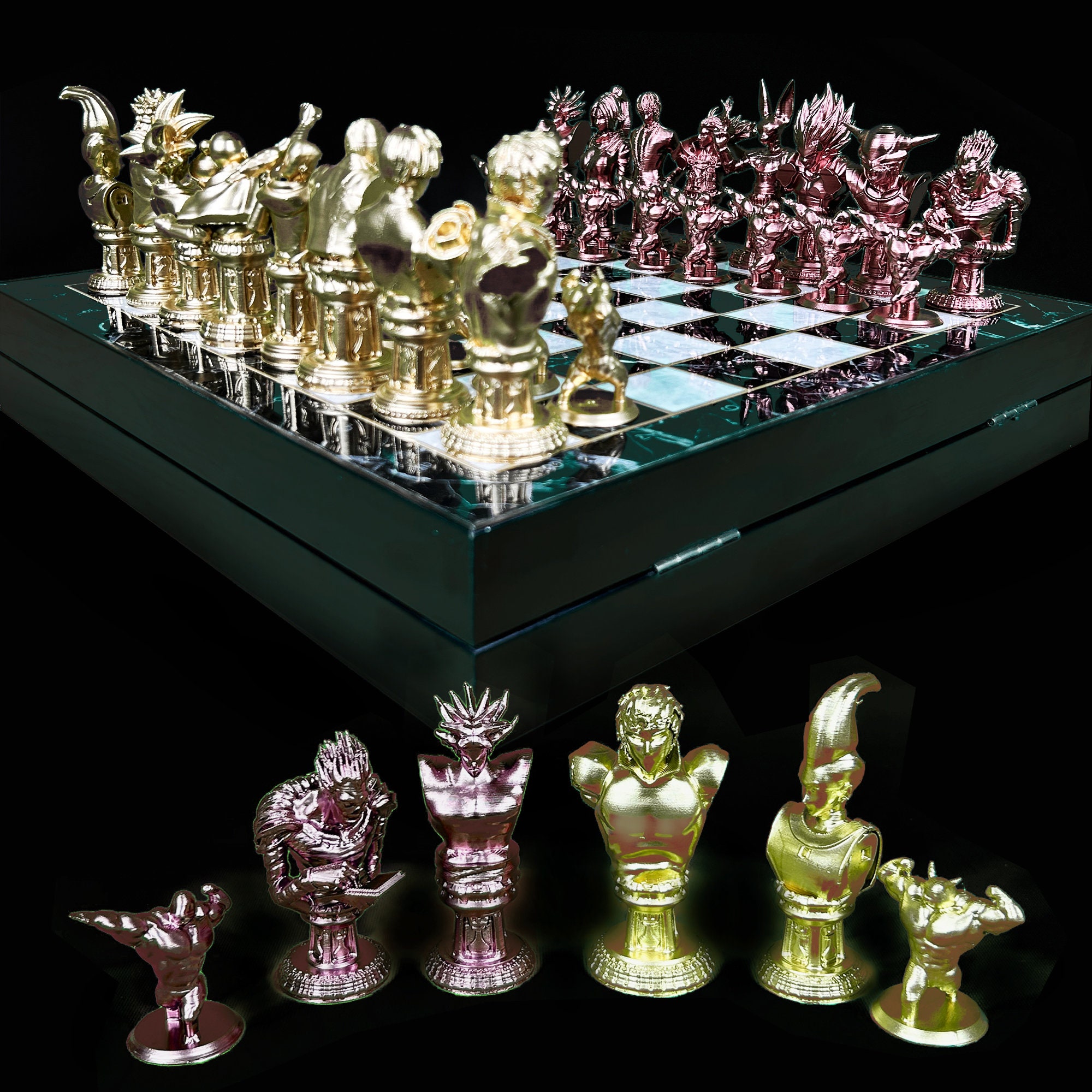 Personalized Anime Chess Set: Marble Board, PLA Plastic - Etsy