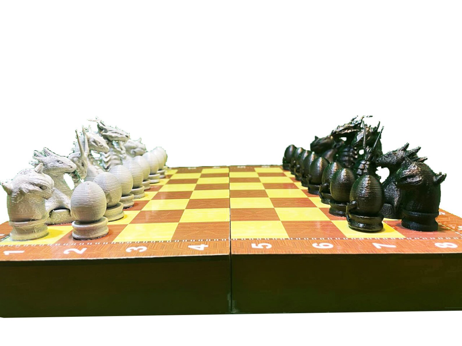Dragon Chess Set With Chessboard-epic Dragon Board Game | Etsy