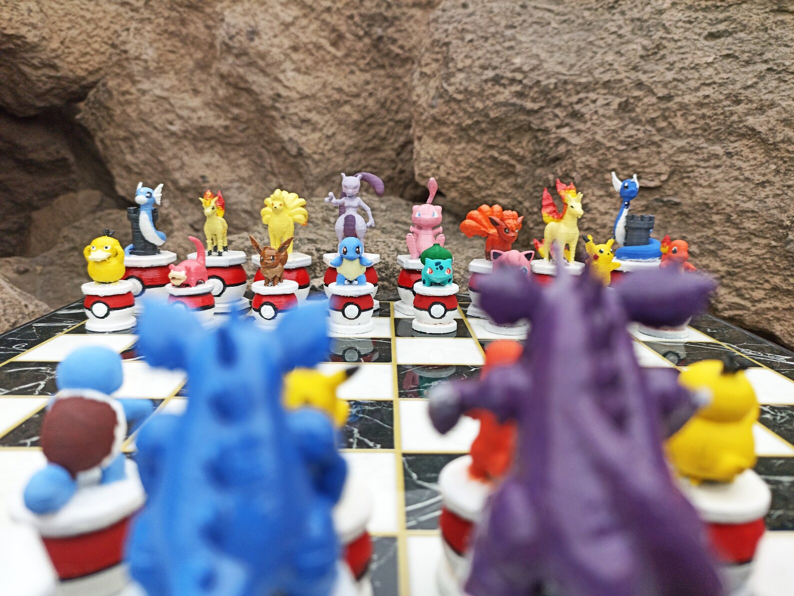 Pokemon Chess Set Personalized Pokemon Chess Set Pokeball - Etsy