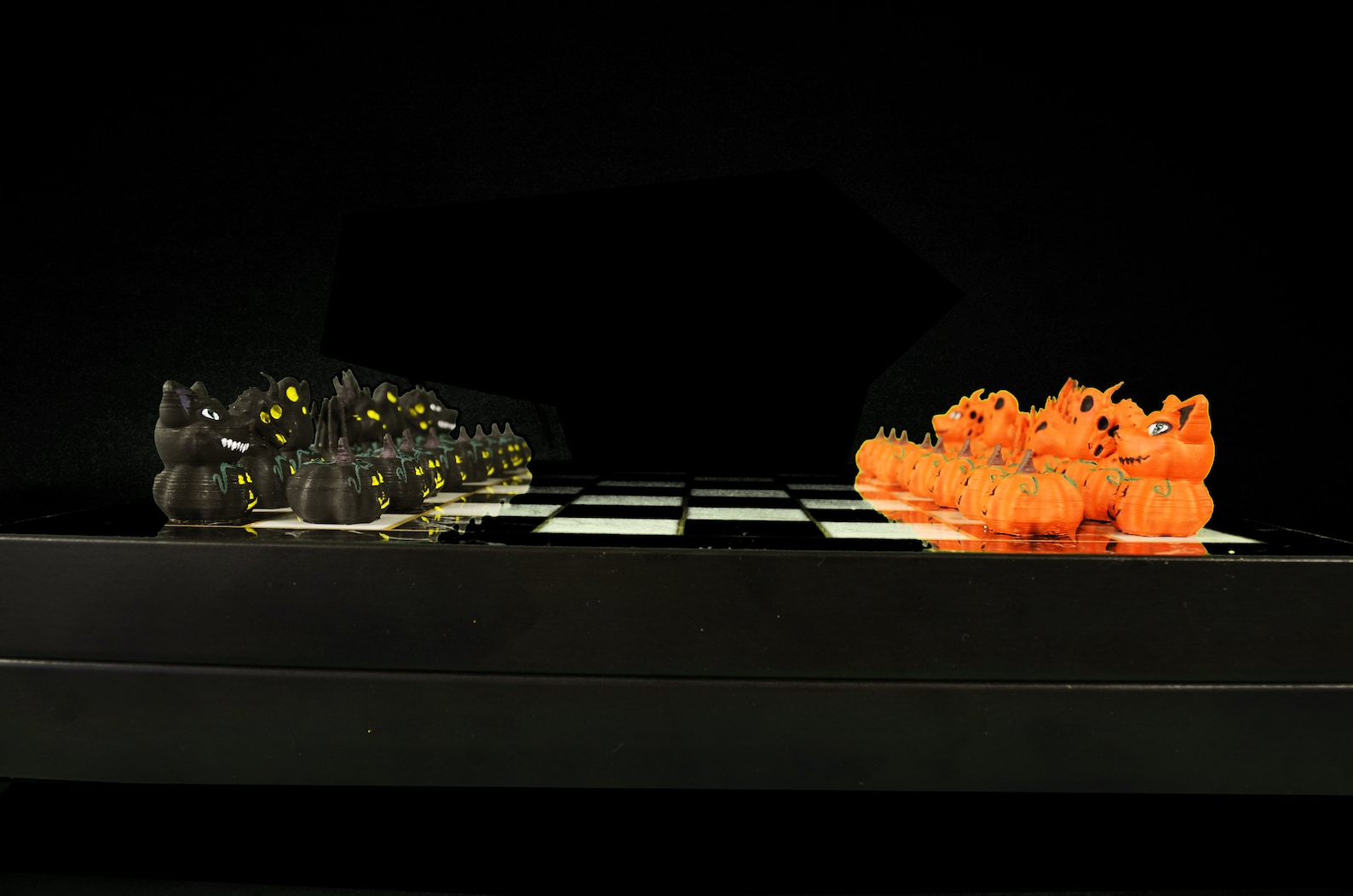 Personalized Halloween Chess Set Unique Pumpkin-themed - Etsy