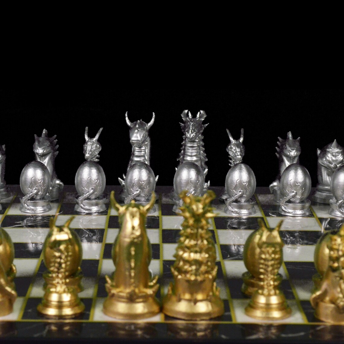 Dragon Chess Set With Chessboard-epic Dragon Board Game - Etsy