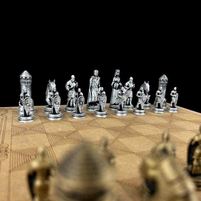 Premium Chess Set, Hand Crafted Chess Set Metal Luxury Chess Gift for ...