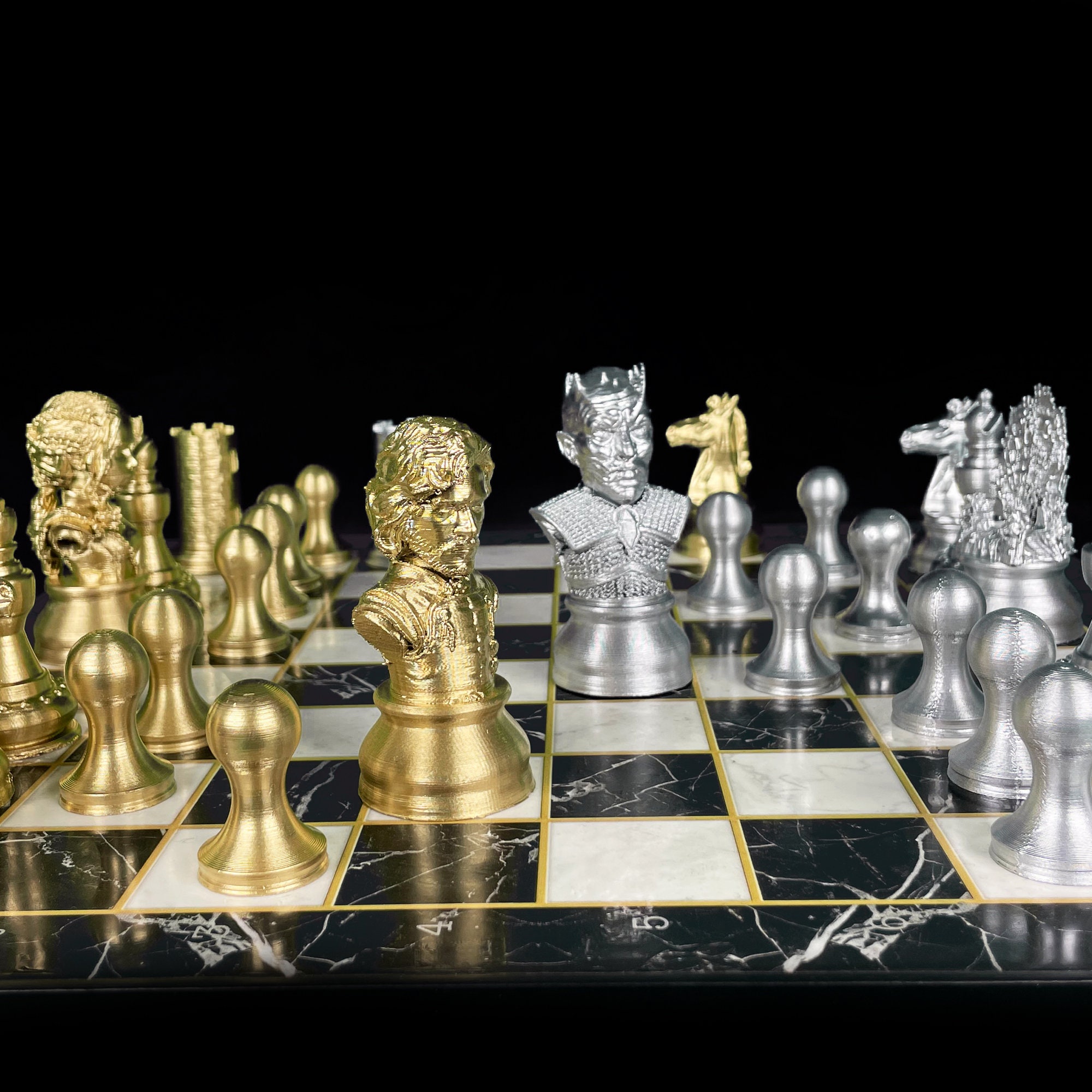 GOT Figure Chess Set With Chessboard Game of Chess Set Personalized ...
