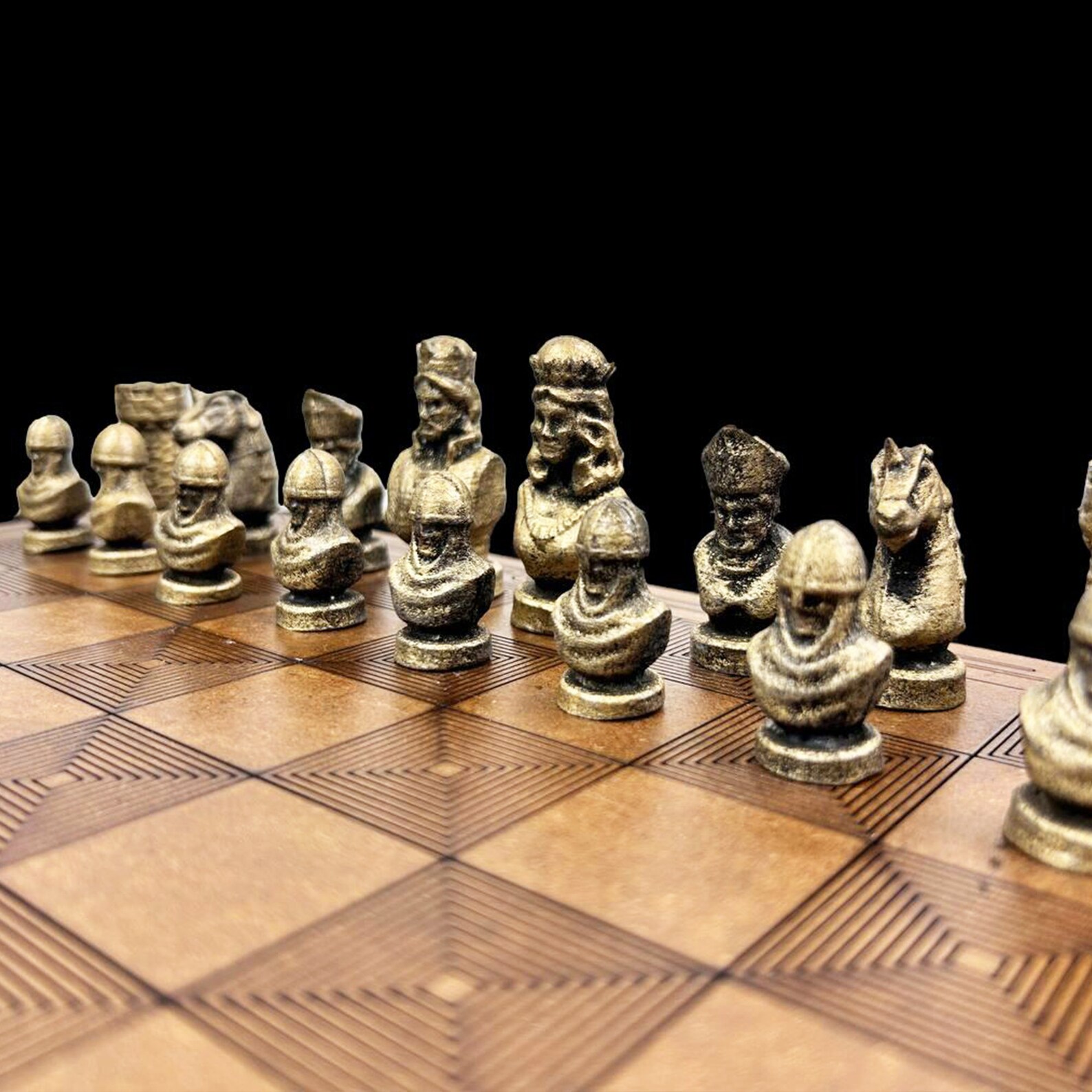 Metal Christian Vitican Chess Set - Church Knight Chess | Personalized ...