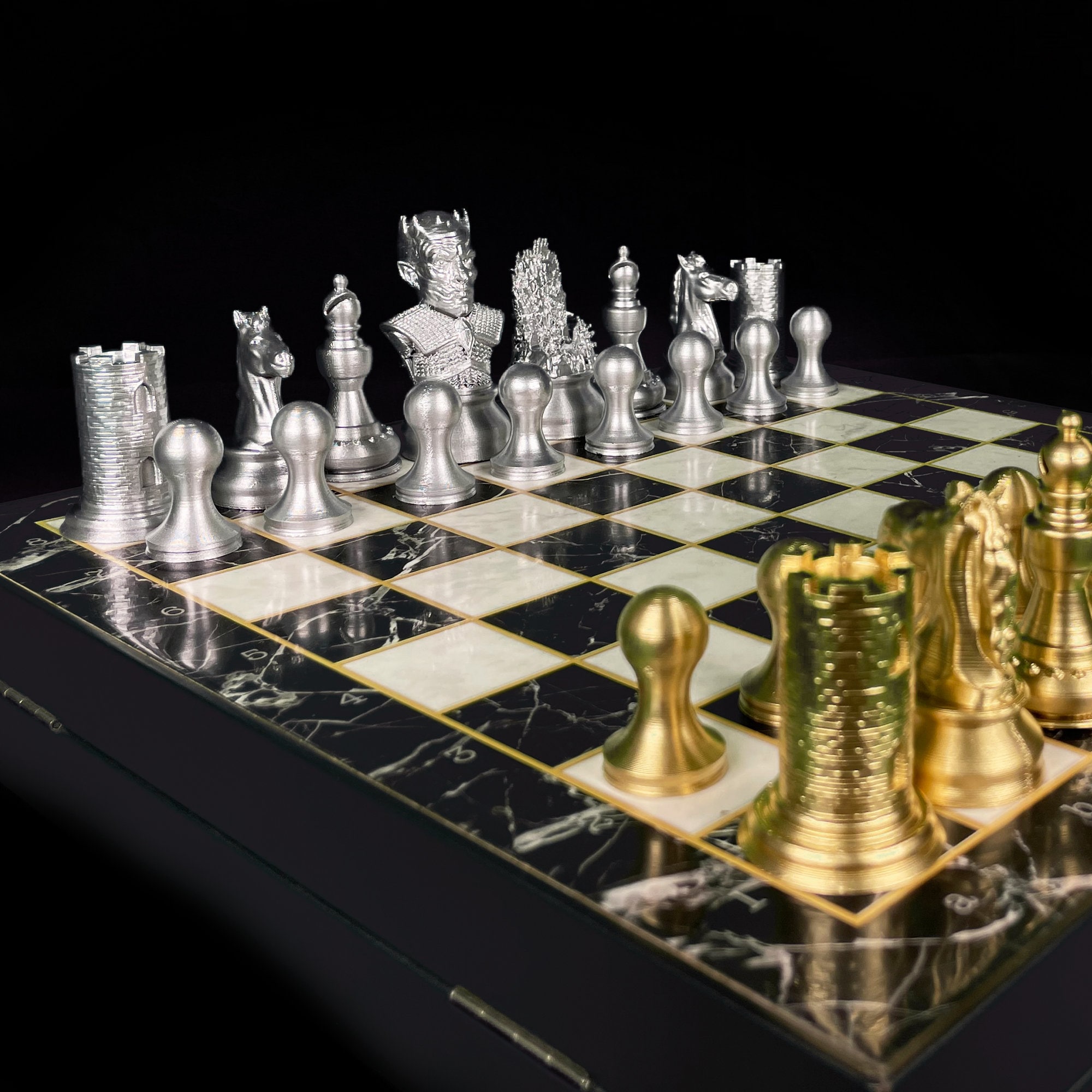 GOT Figure Chess Set With Chessboard Game of Thrones Chess Set - Etsy