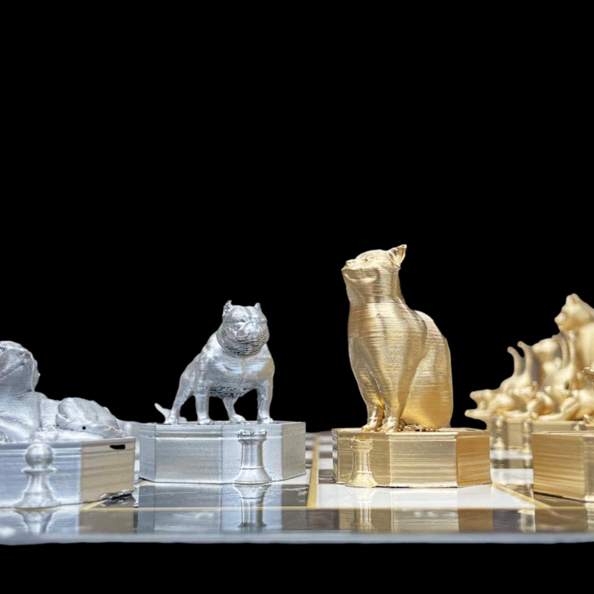 Cat Versus Dog Chess Set: Custom Nameplate Chessboard, Personalized ...