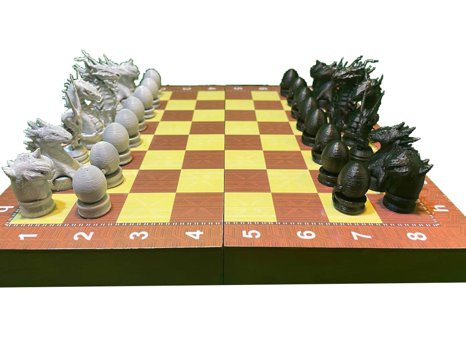 Dragon Chess Set With Chessboard-epic Dragon Board Game | Etsy