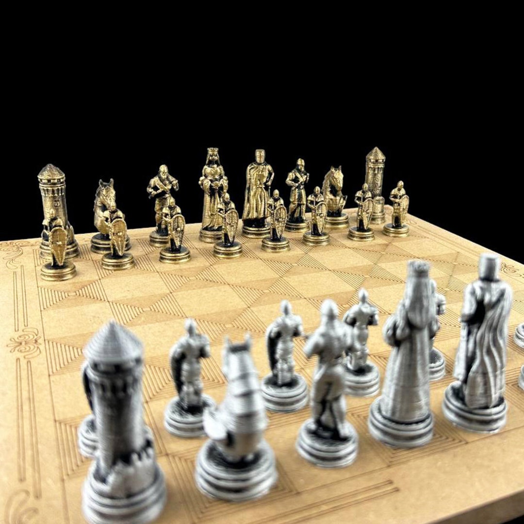 Premium Chess Set, Hand Crafted Chess Set - Metal Luxury Chess Gift for ...