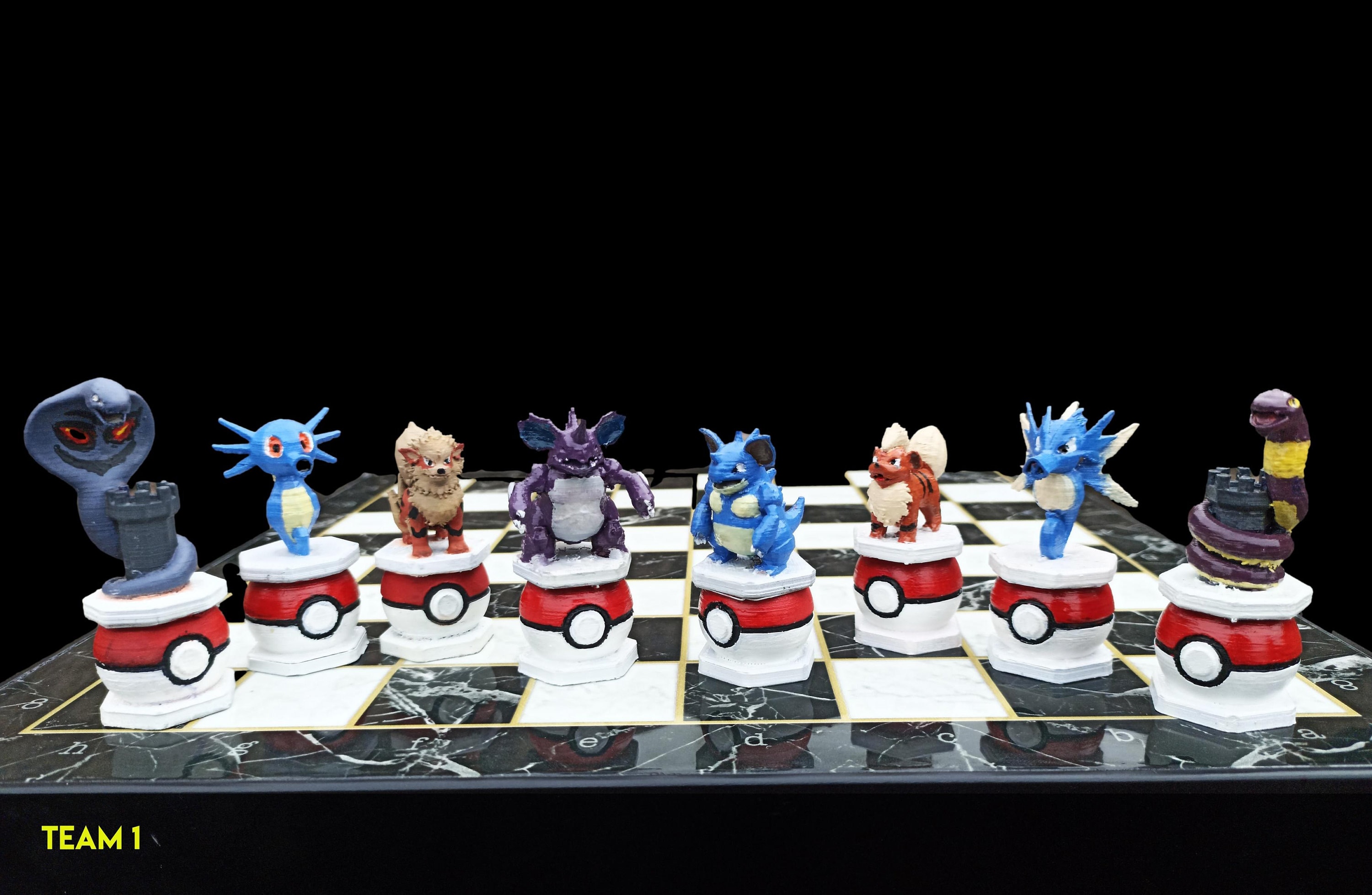 Personalized Pokemon Chess Set – Custom Nameplate With Marble Board - Etsy