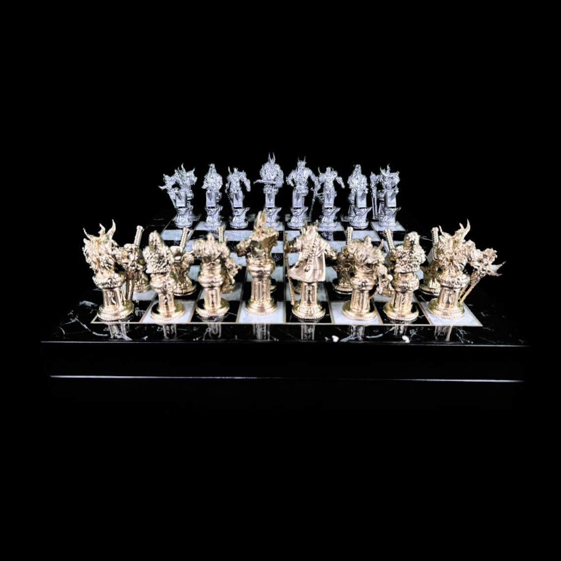 Viking Mythological Chess Set With Chessboard Viking Solder - Etsy