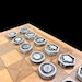 Metal 2D Checkers Chess Set With Chessboard | Personalized Chessboard ...