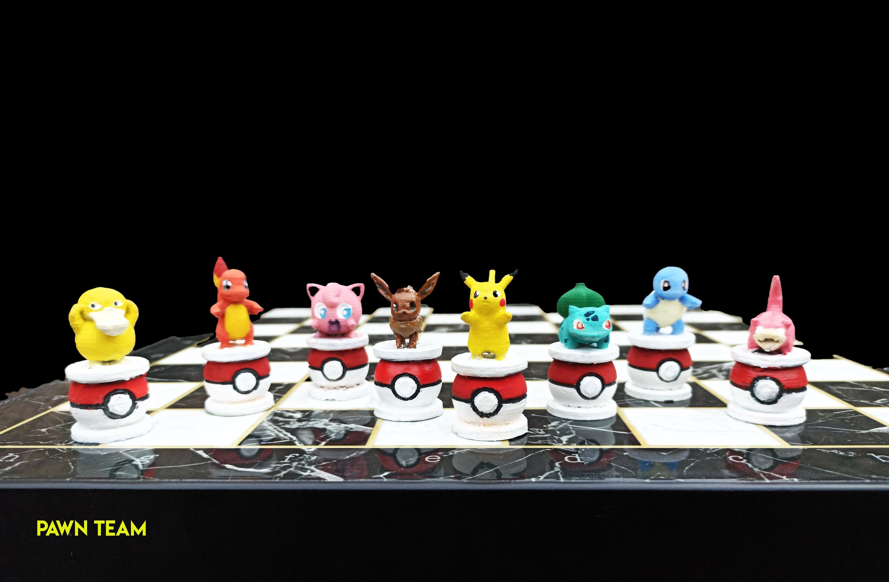 Personalized Pokemon Chess Set – Custom Nameplate With Marble Board - Etsy