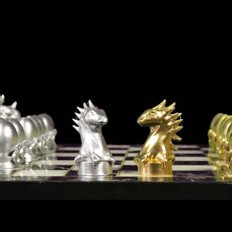 Dragon Chess Set With Chessboard-epic Dragon Board Game - Etsy