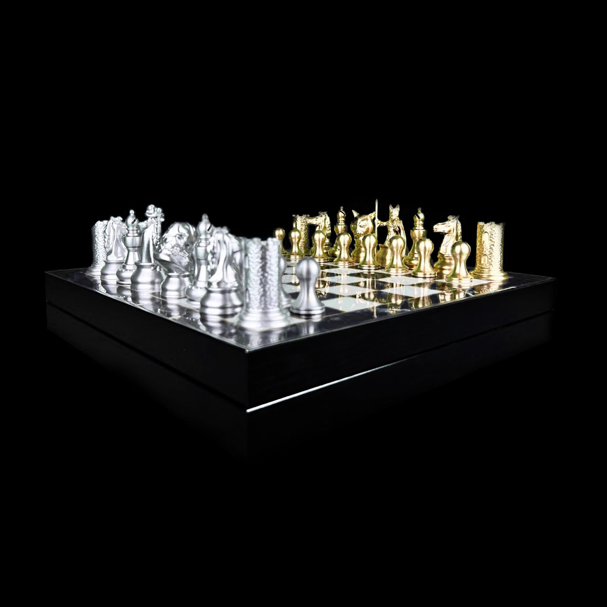 Unique Cat Versus Dog Chess Set With Chessboard Personalized Pet Chess ...