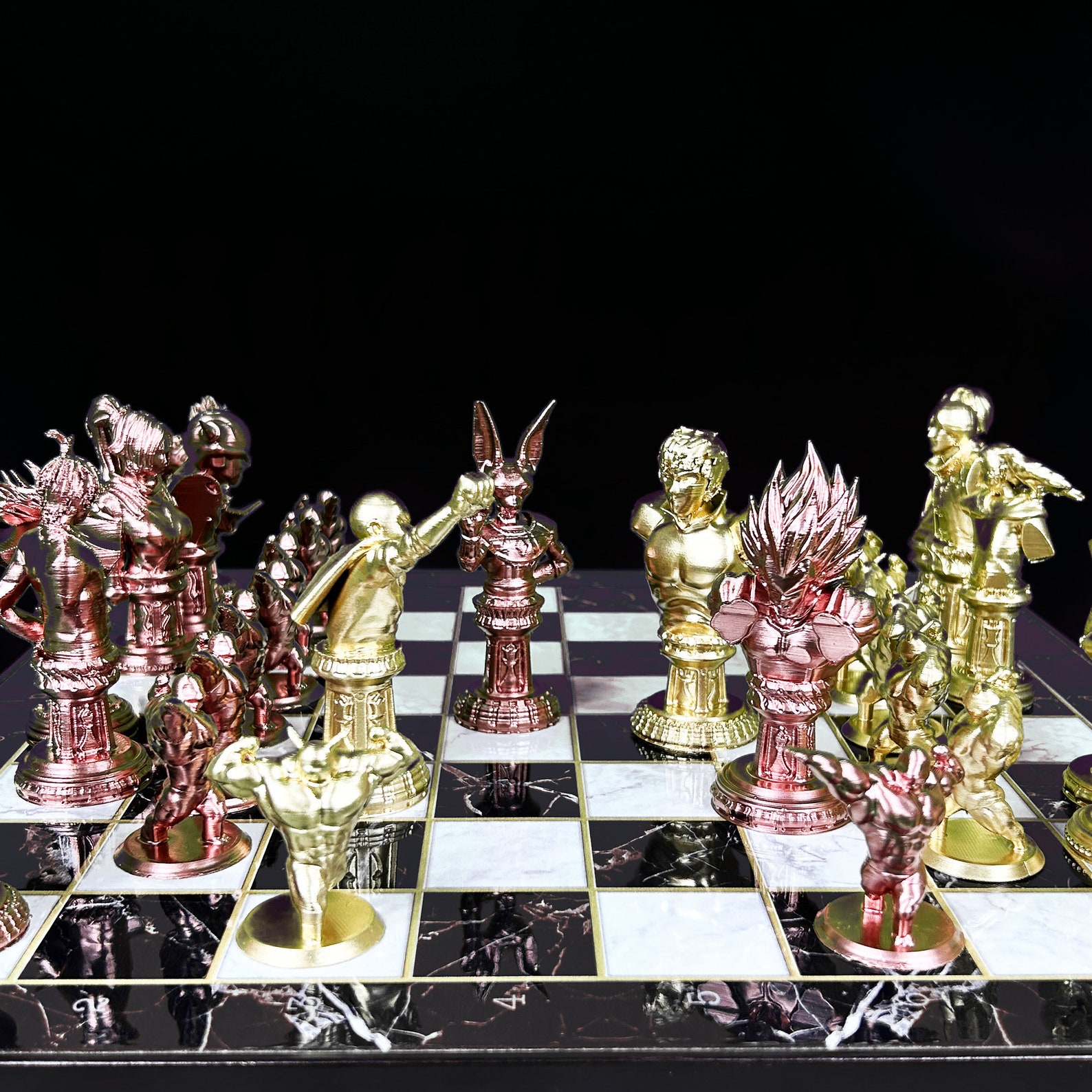Personalized Anime Chess Set: Marble Board, PLA Plastic - Etsy