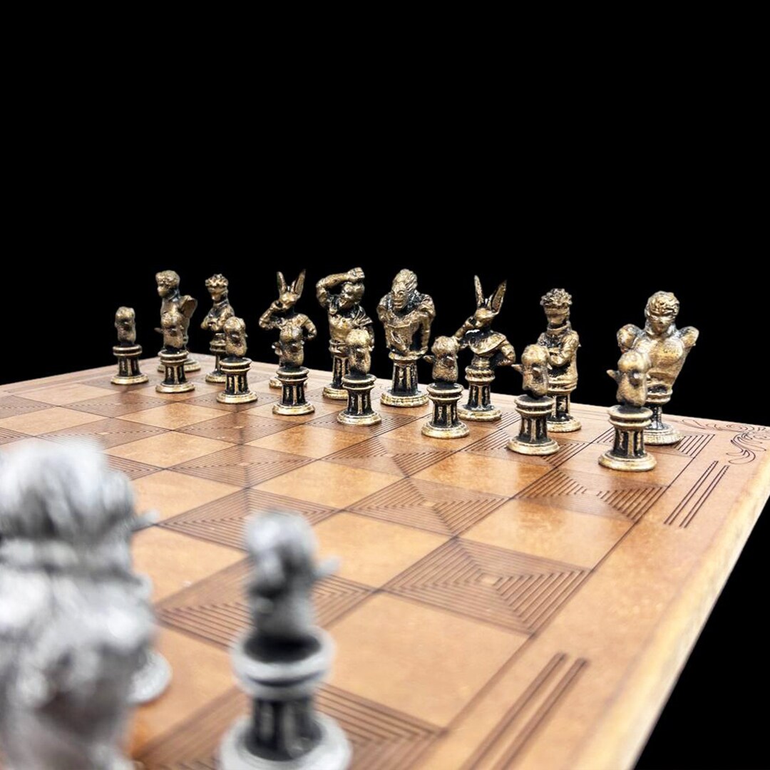 Metal Anime Chess Set With Personalized Wooden Board - Etsy