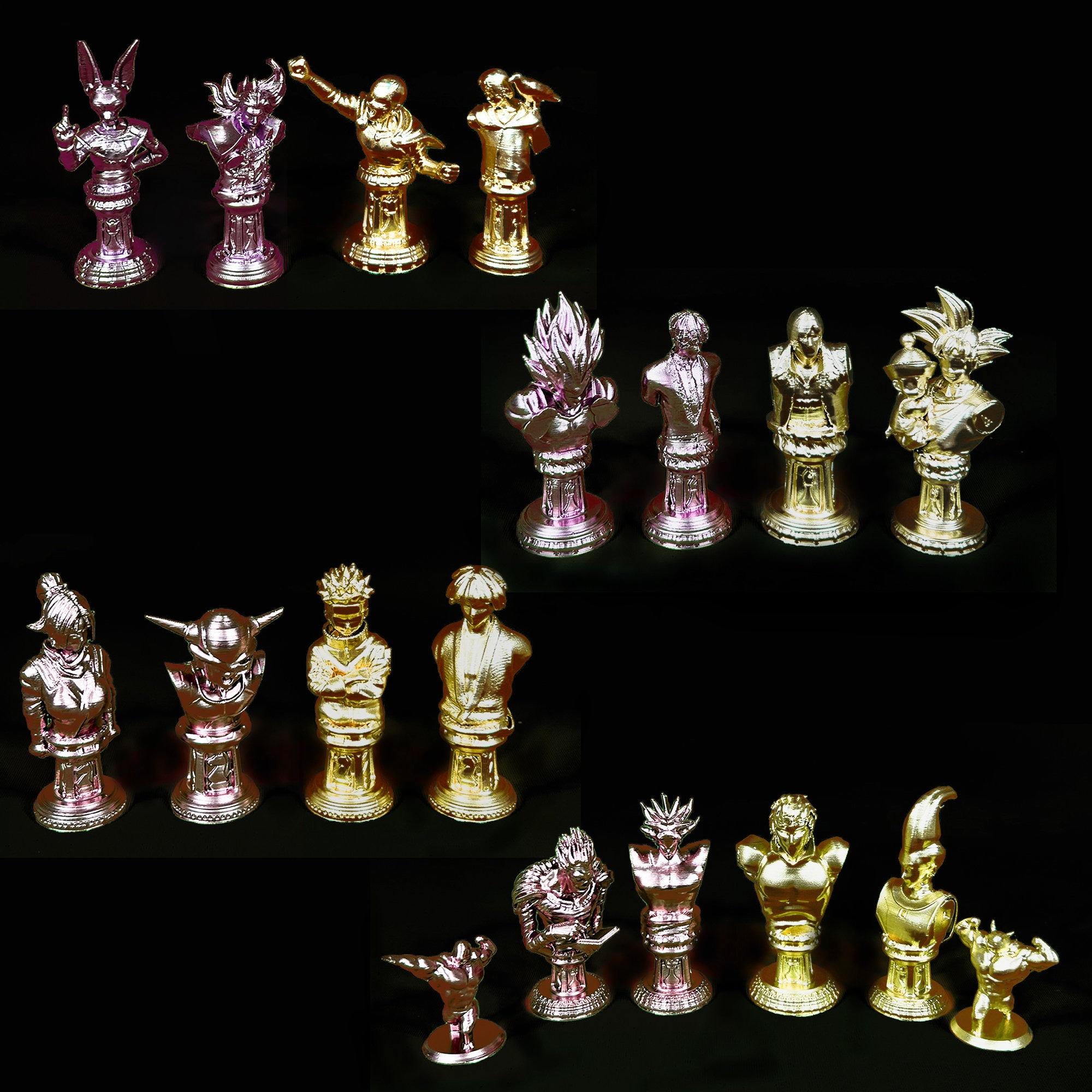 Personalized Anime Chess Set: Marble Board, PLA Plastic - Etsy