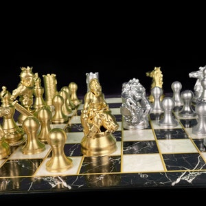 Coc War Chess Set: Custom Nameplate With Marble Board - Etsy
