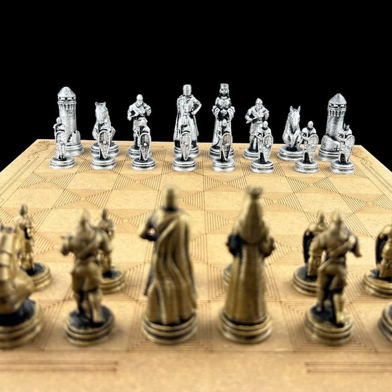 Premium Chess Set, Hand Crafted Chess Set Metal Luxury Chess Gift for ...
