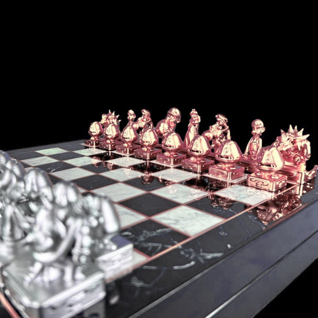 Customizable Marios Chess Set With Super Mario Chessboard ...