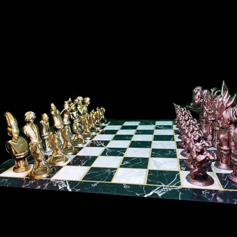 Anime Chess Set With Marble Chessboard: Personalized Selection - Etsy