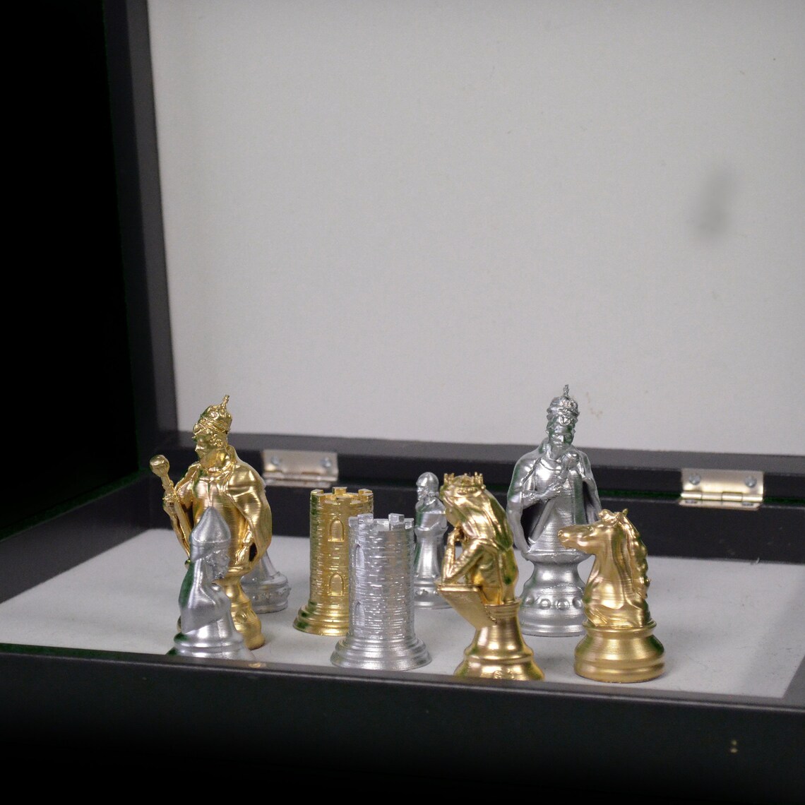 Medieval Chess Set With Chessboard-medieval Chess Pieces - Etsy