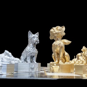 Cat Versus Dog Chess Set: PLA Plastic Chessboard, Personalized Option ...