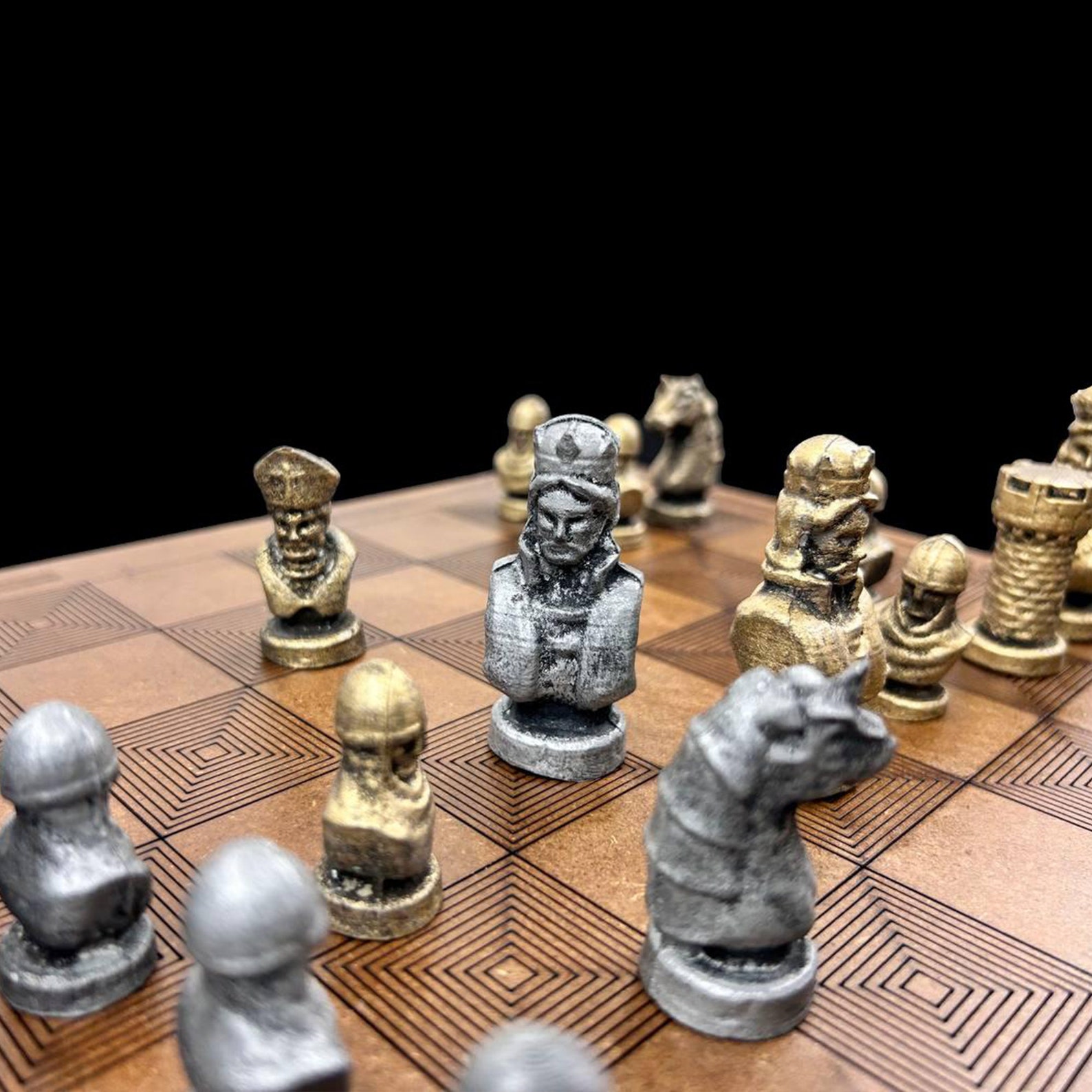Metal Christian Vitican Chess Set - Church Knight Chess | Personalized ...
