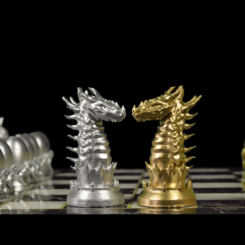 Dragon Chess Set With Chessboard Epic Dragon Board Game - Etsy