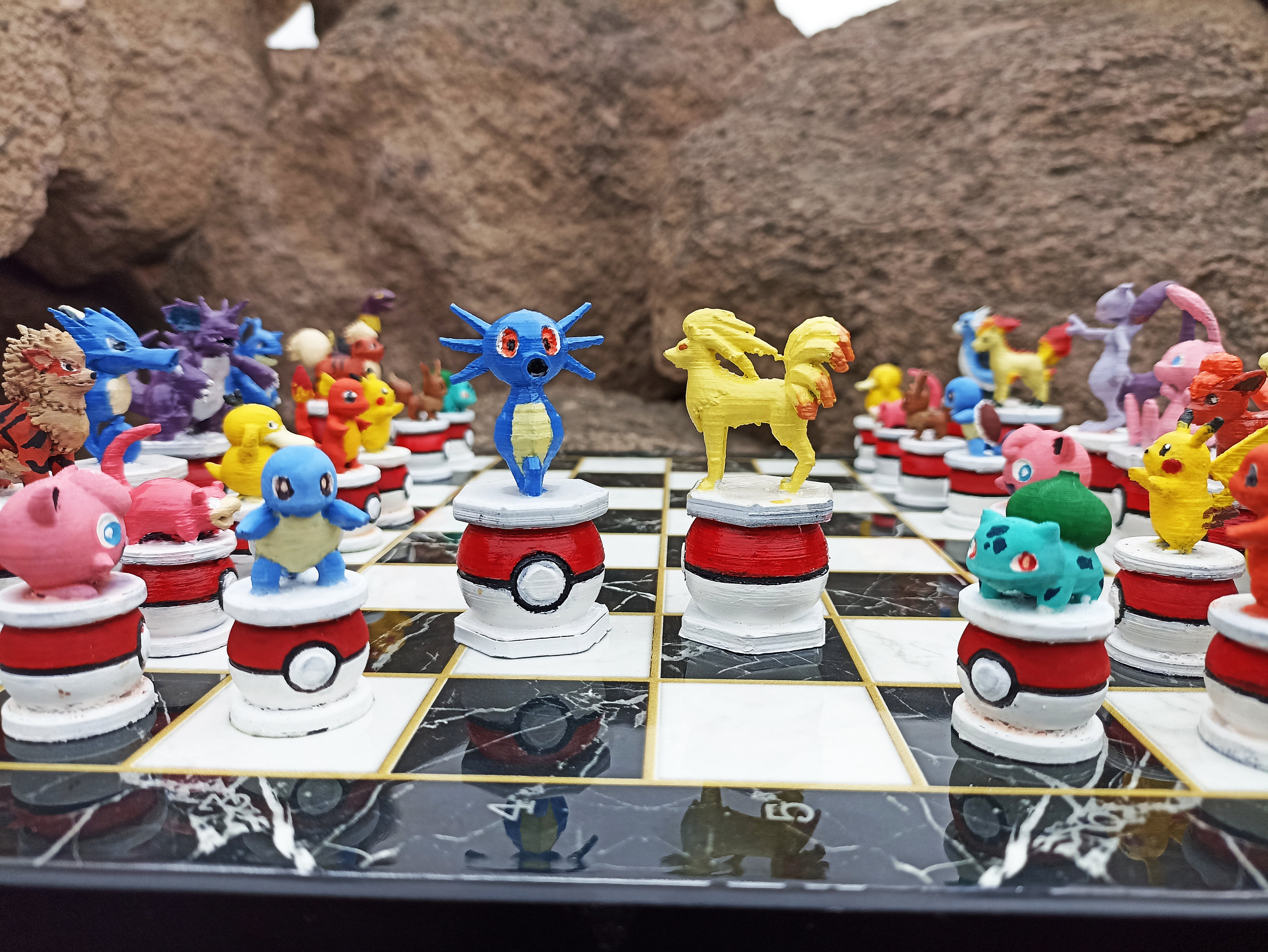 Pokemon Chess Set Personalized Pokemon Chess Set Pokeball - Etsy