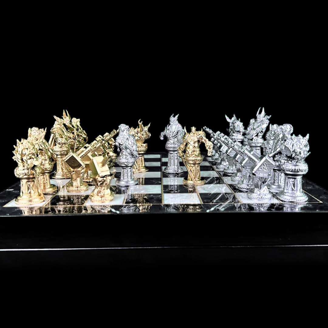 Viking Mythological Chess Set With Chessboard - Customizable Selection ...