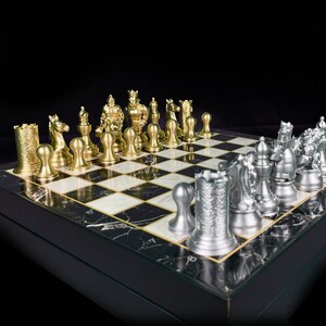 Coc War Chess Set: Custom Nameplate With Marble Board - Etsy