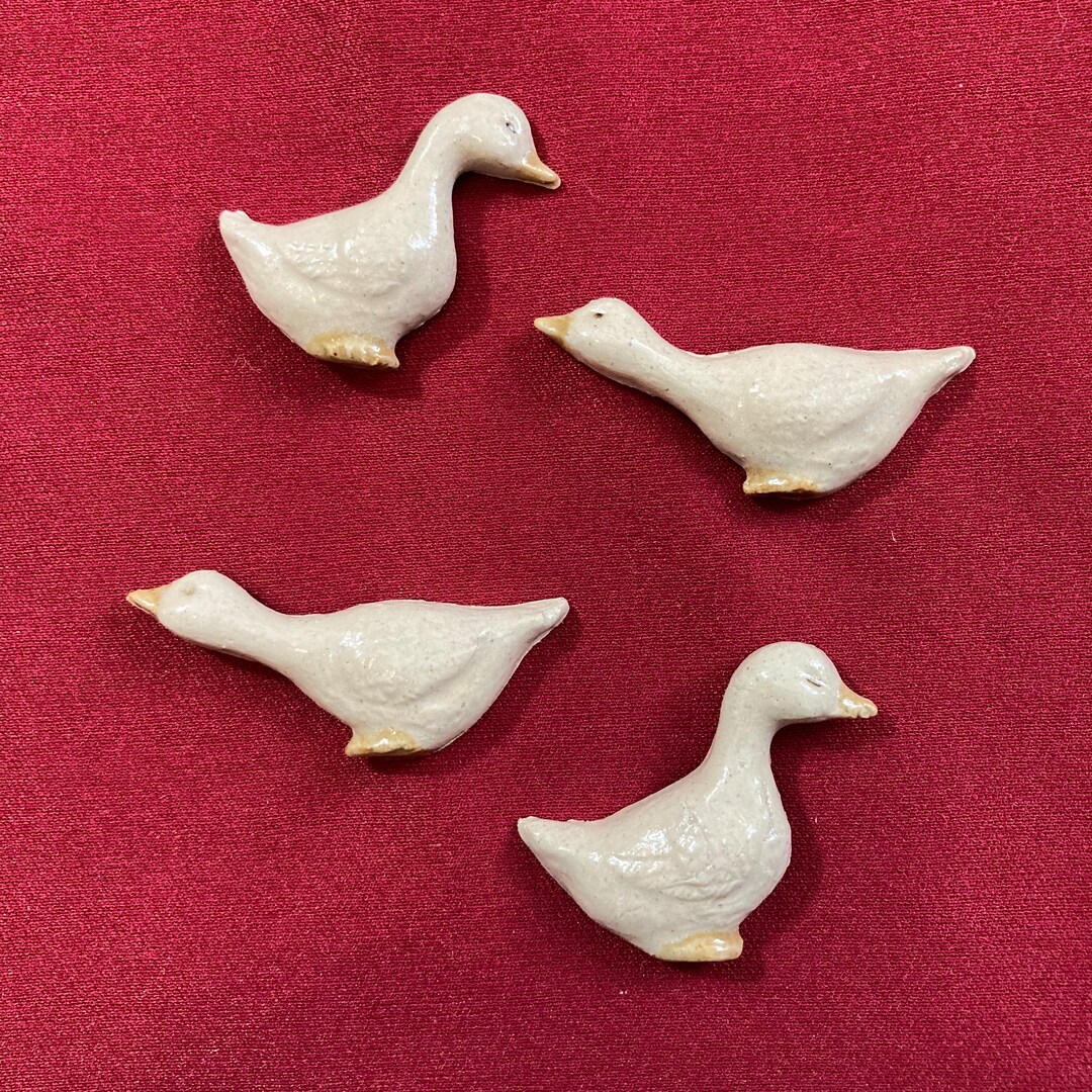 Two Handmade Ceramic Goose Magnets 1 - Etsy