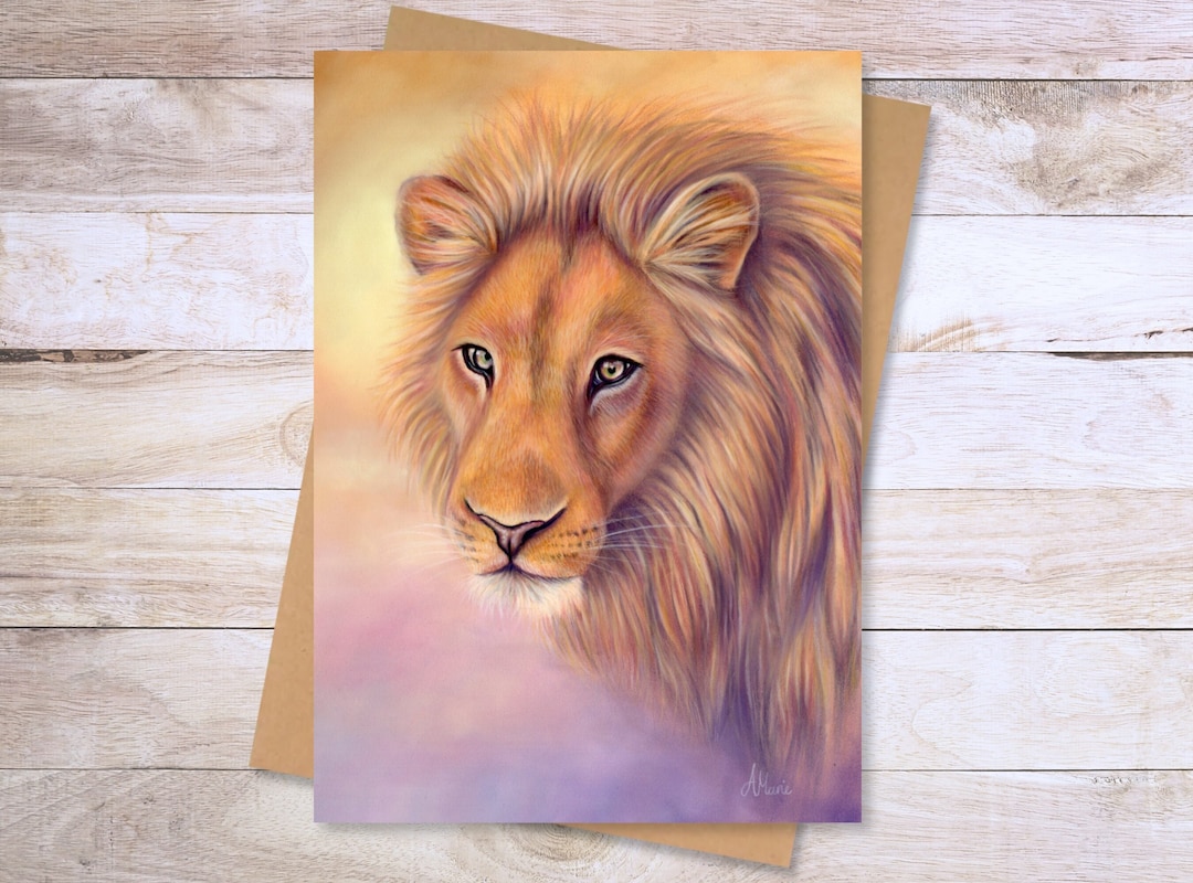 Lion Greetings Card for Any Occasion - Etsy