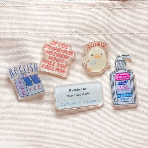 Set of 3 Enamel Pins Motivational Pins Fun Pin Badges Be | Etsy