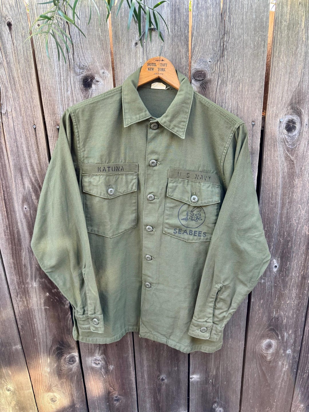OG-107 Enlisted Patched SEABEES Type III Cotton Sateen Long Sleeve Shirt Sz 15.5x33 - Etsy