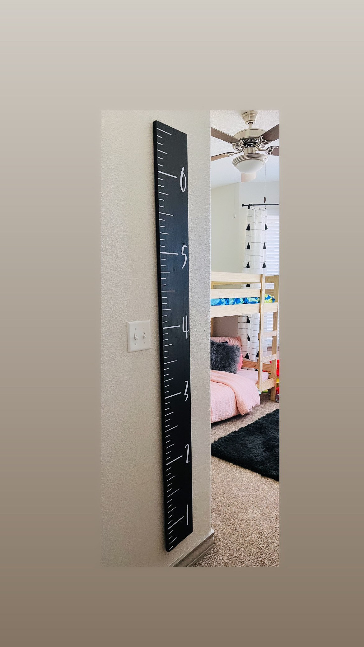 Giant Measuring Stick Growth Chart / Personalized Growth Chart / Wooden ...