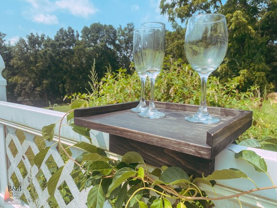 Wooden Railing Bar Table for Patio Deck Balcony Porch Balcony - Etsy