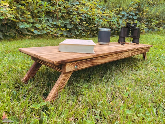 Tea Meditation Low Portable Boho Picnic Table With Foldable Legs Custom ...