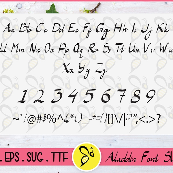 Aladdin Font - Etsy