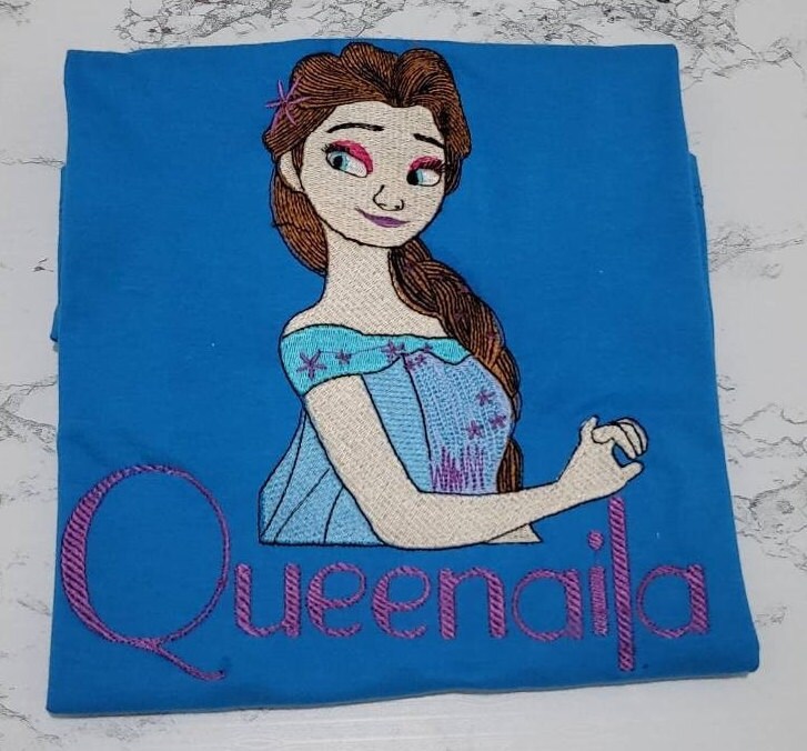 Frozen Fever Elsa Machine Embroidery Design 4x4 & 5x7 Hoop - Etsy