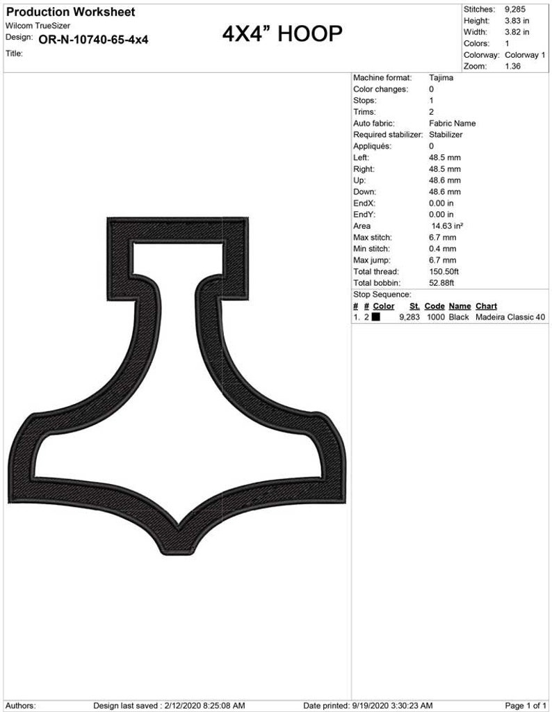 Hammer of Thor Machine Embroidery Design 4x4 & 5x7 Hoop - Etsy