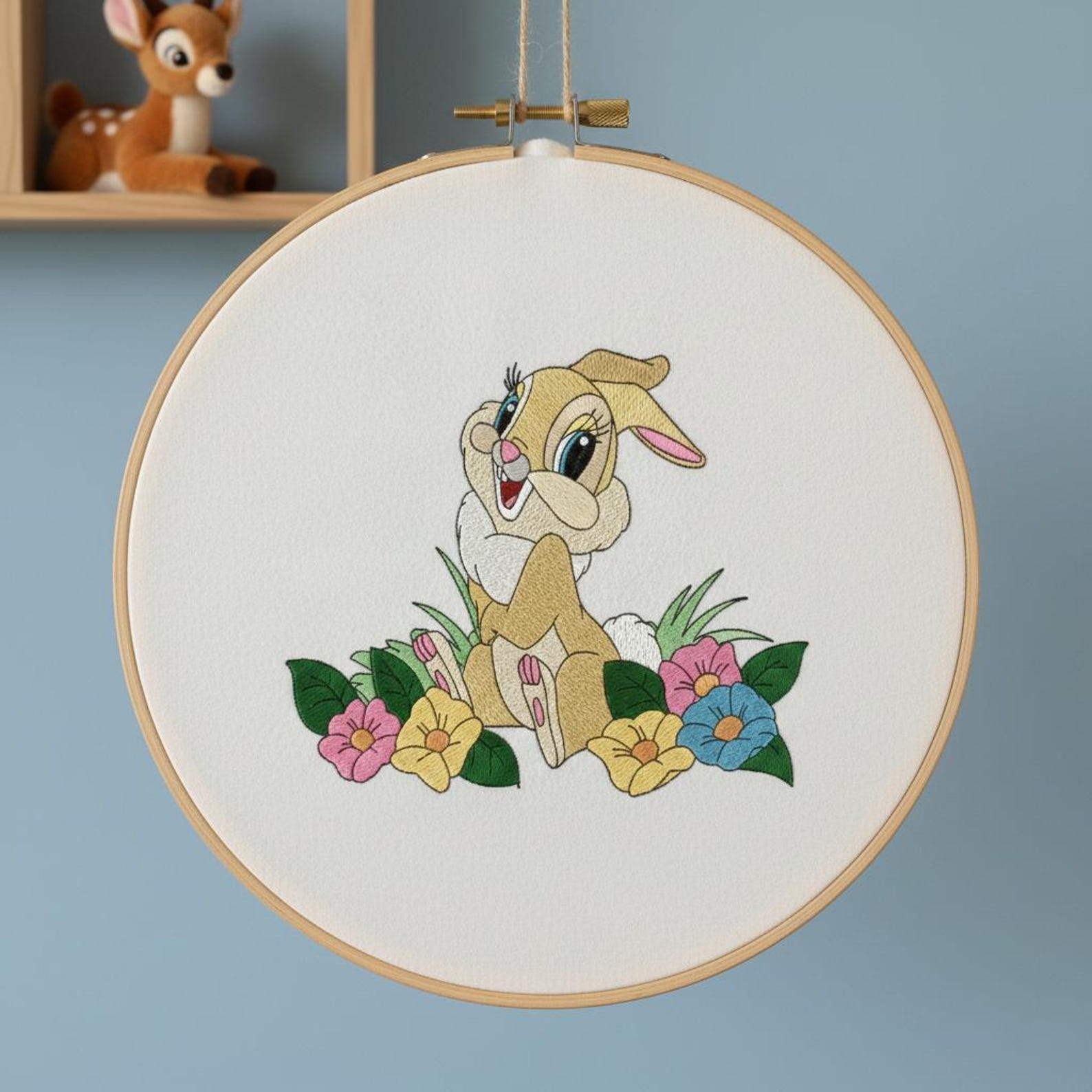 Bambi Miss Bunny Embroidery Design, 4x4 & 5x7 Hoop, Bambi Embroidery ...